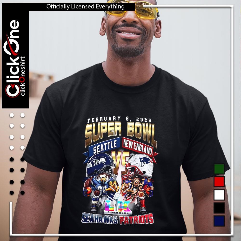 Seattle Seahawks vs New England Patriots Super Bowl LX 2026 helmet and ...